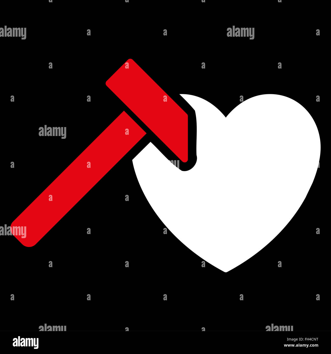 Heart Hammer Icon Stock Photo - Alamy