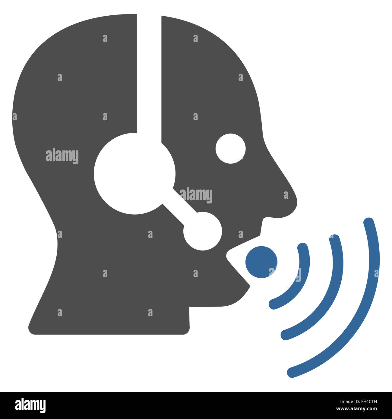 Operator Signal Flat Icon Stock Photo - Alamy