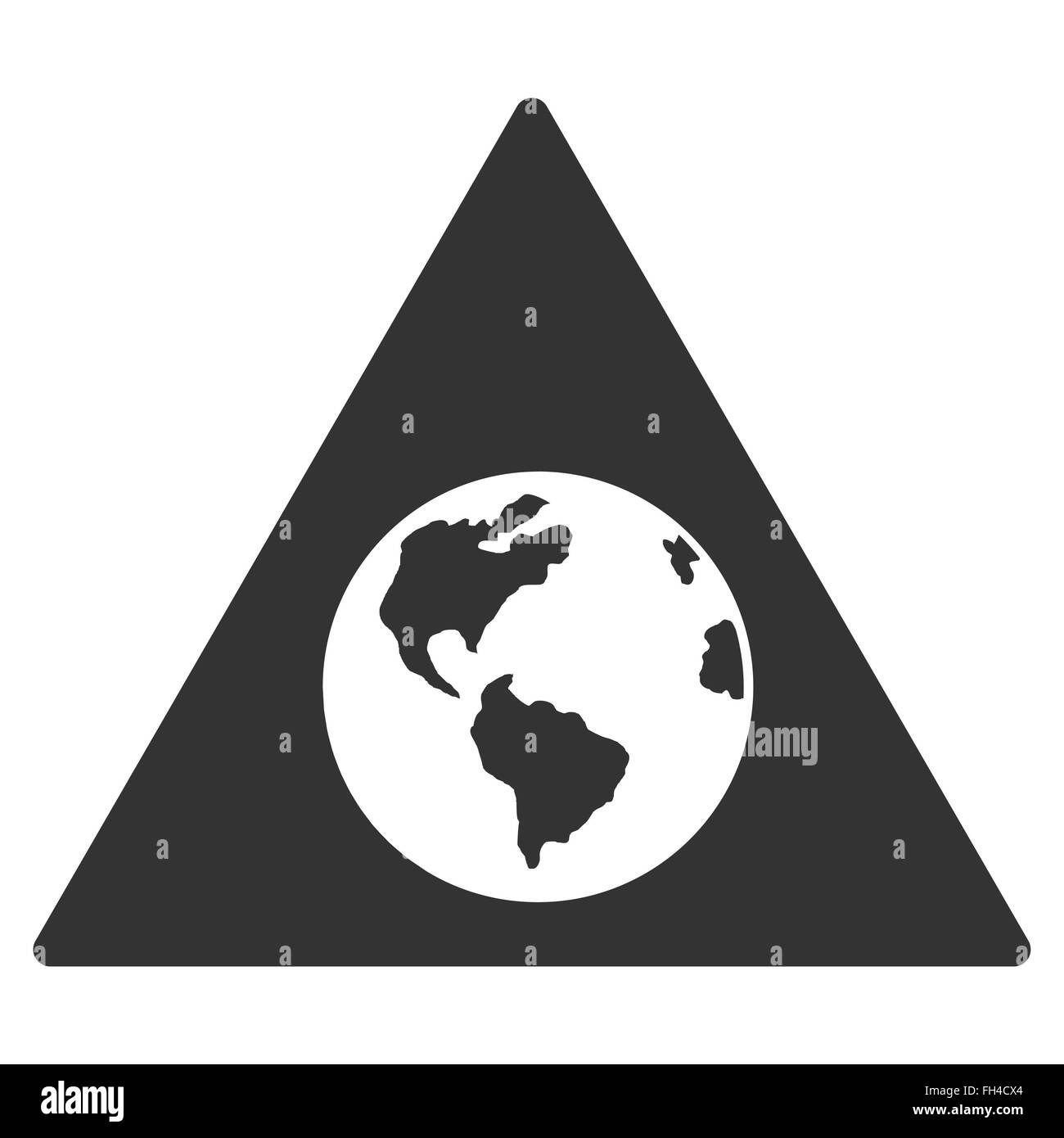 Earth Warning Icon Stock Photo - Alamy