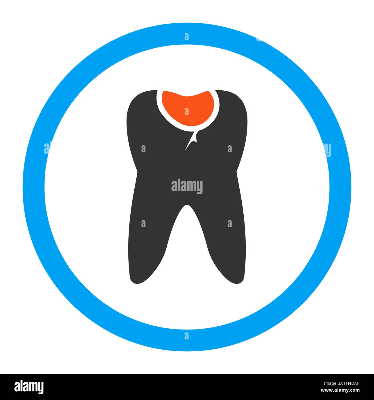 Tooth Caries Rounded Vector Icon Stock Photo - Alamy