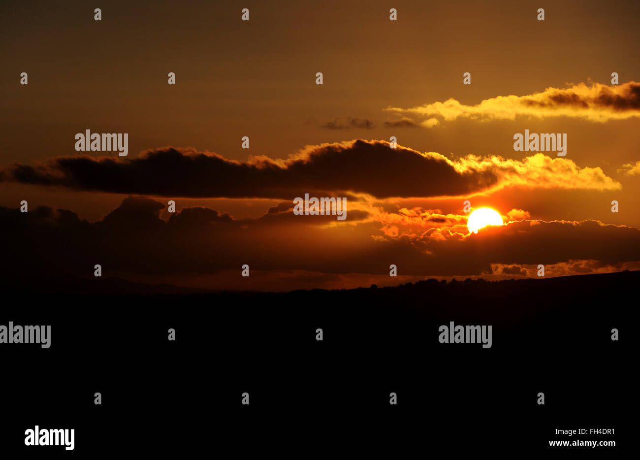 Glorious golden sunset over Bolton this evening as shot from the ...