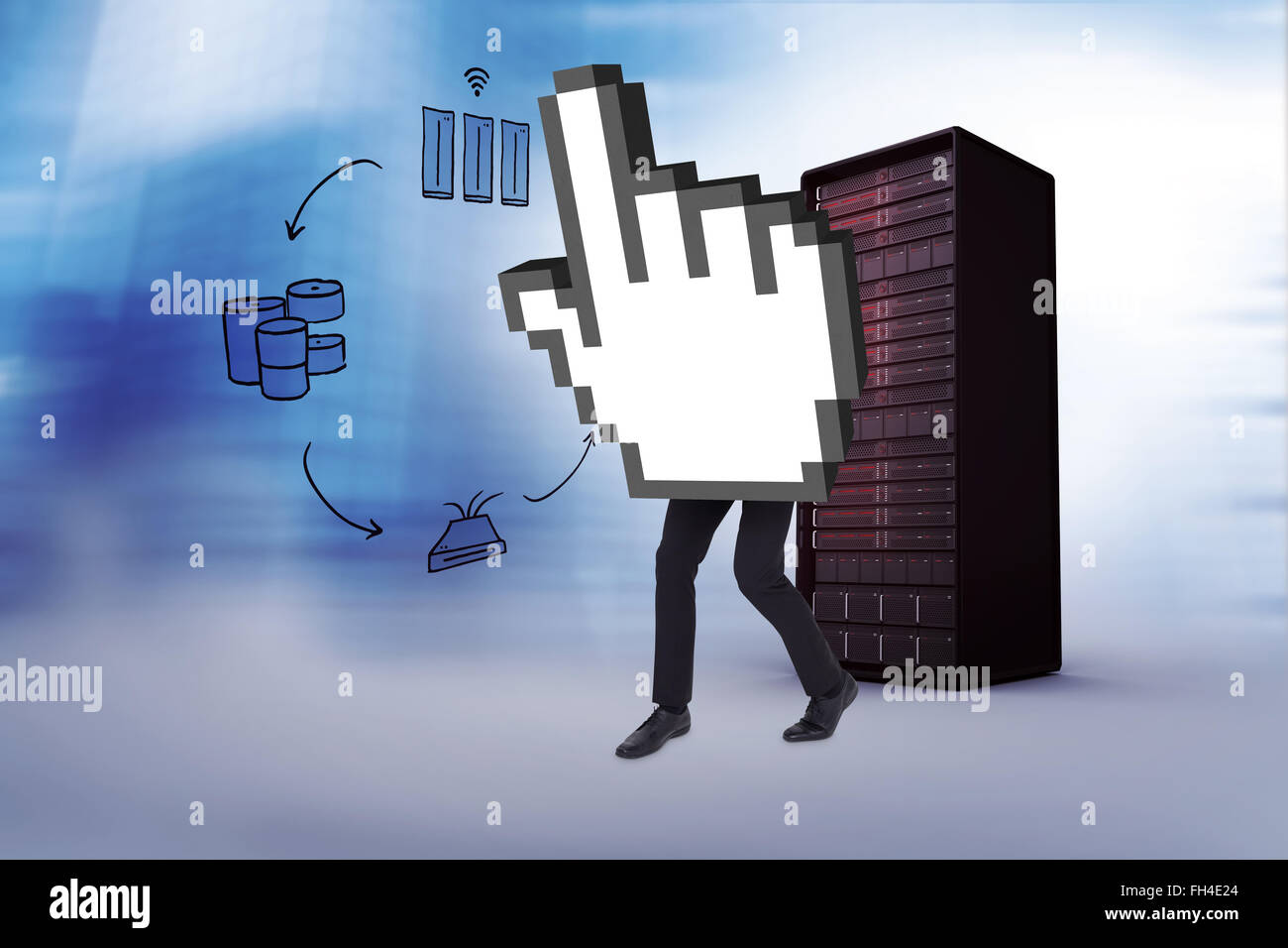 Hand cursor drawing hi-res stock photography and images - Alamy