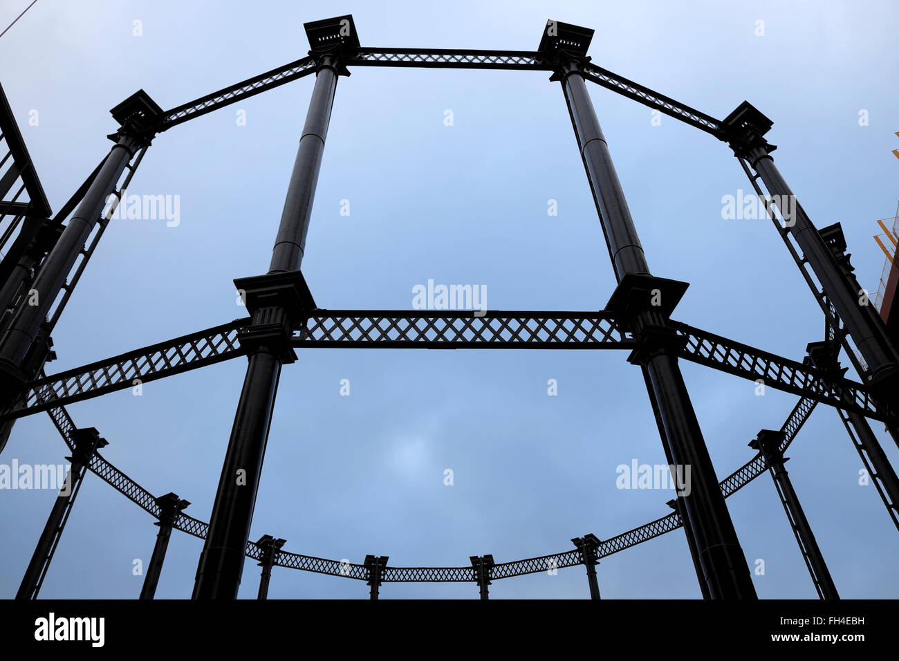 Gasholder No. 8 above gasholder park King's Cross Regeneration London ...