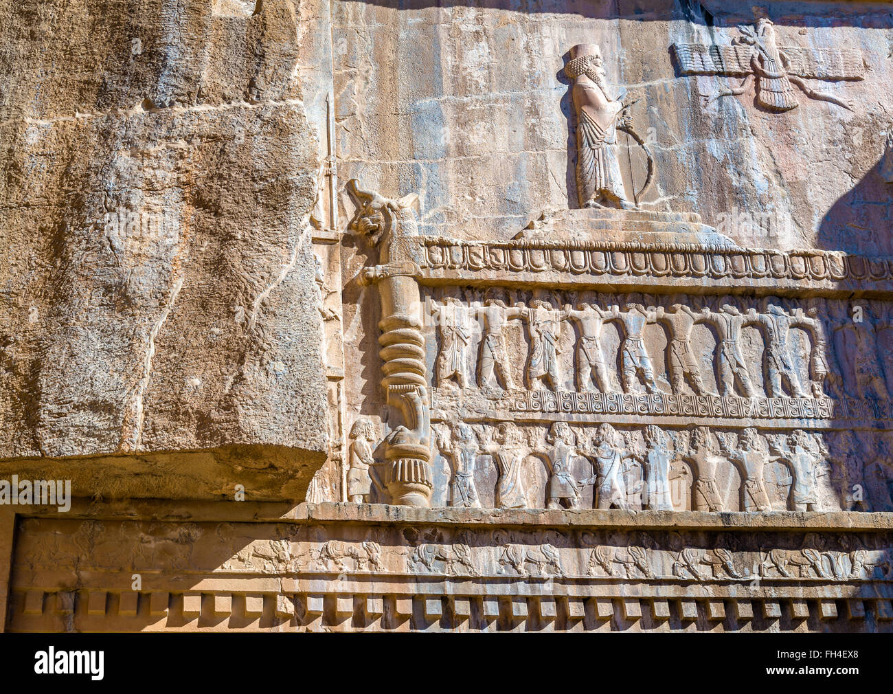 Moulding at the Tomb of Artaxerxes III in Persepolis Stock Photo - Alamy