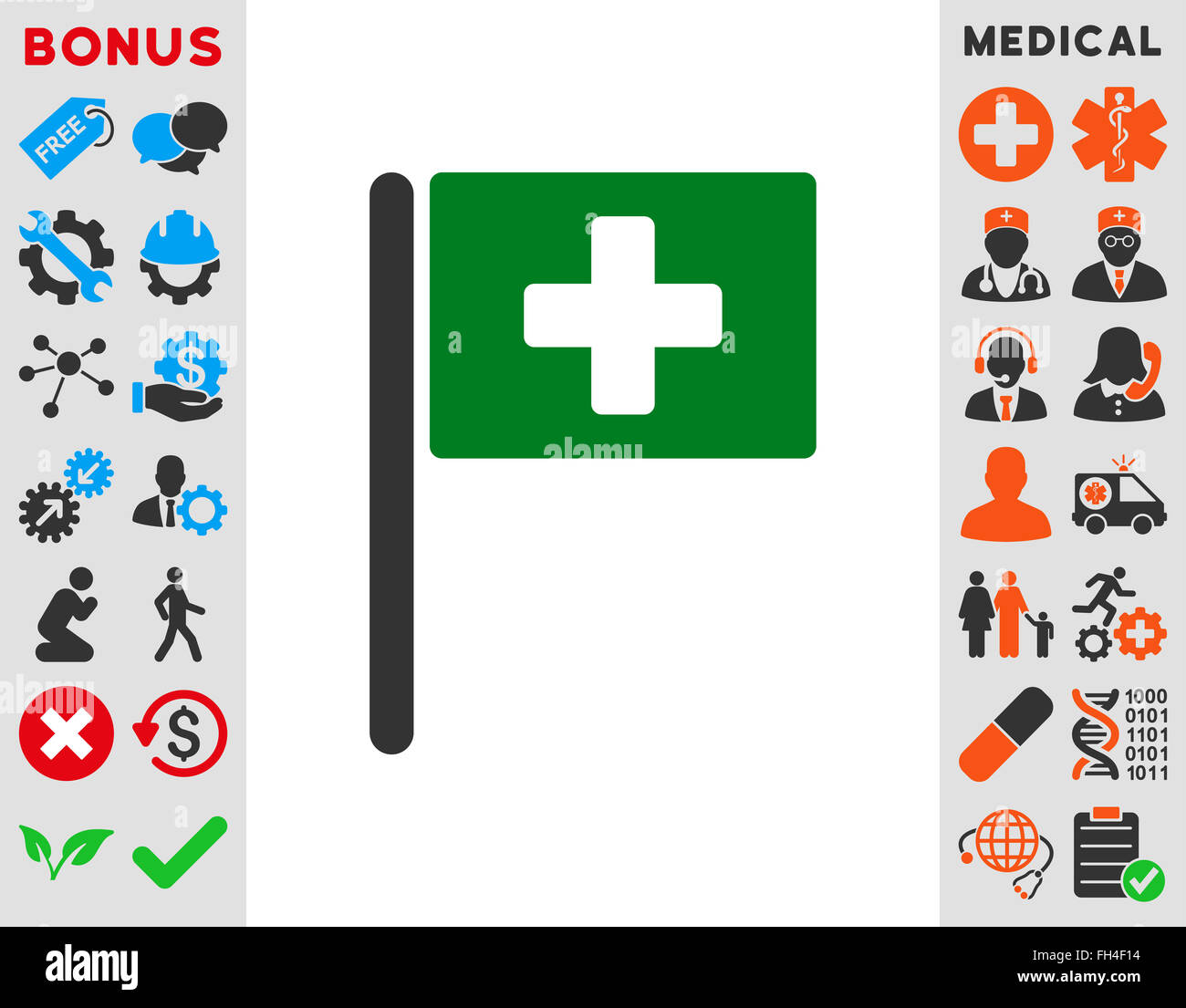 Hospital Flag Icon Stock Photo - Alamy