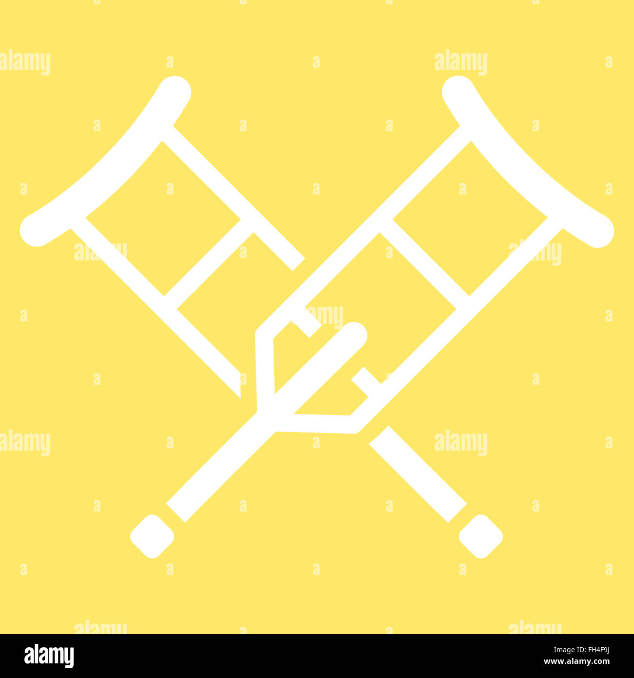 Crutches Flat Icon Stock Photo - Alamy