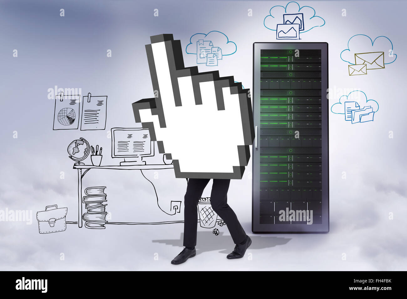 Hand cursor drawing hi-res stock photography and images - Alamy