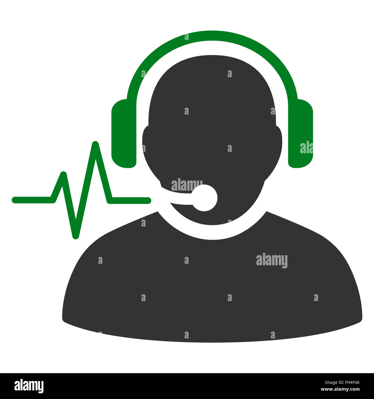 Operator Signal Flat Icon Stock Photo - Alamy