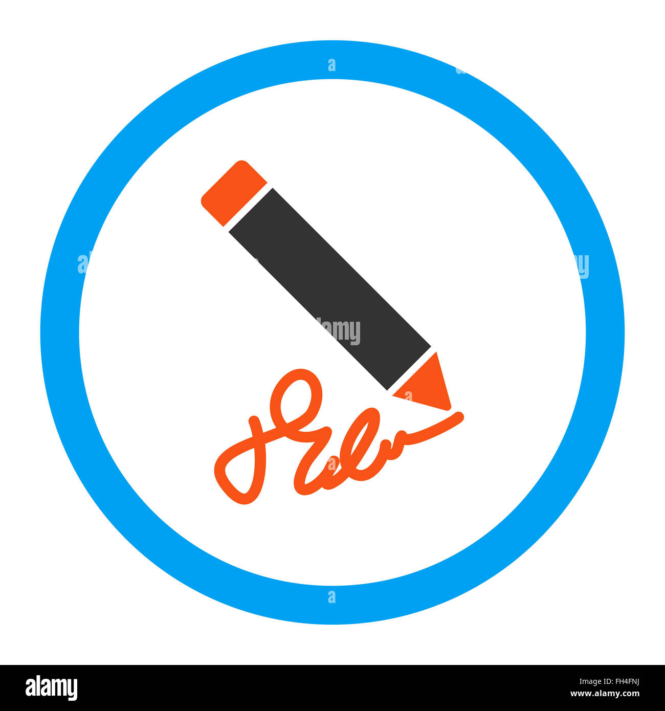 Writing Pencil Rounded Vector Icon Stock Photo - Alamy