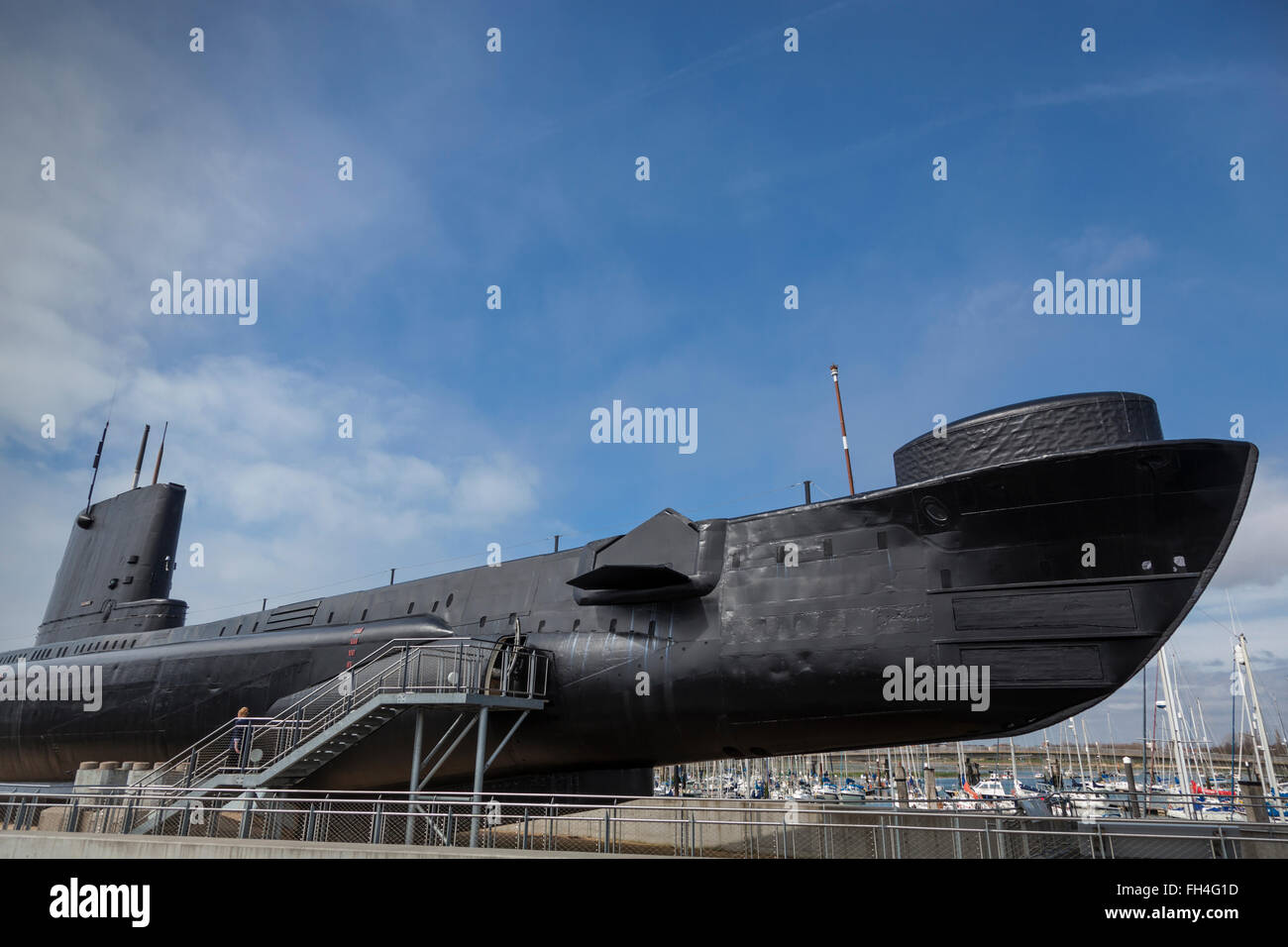 The WWII submarine HMS Alliance, seen here in dry dock in Gosport, part ...