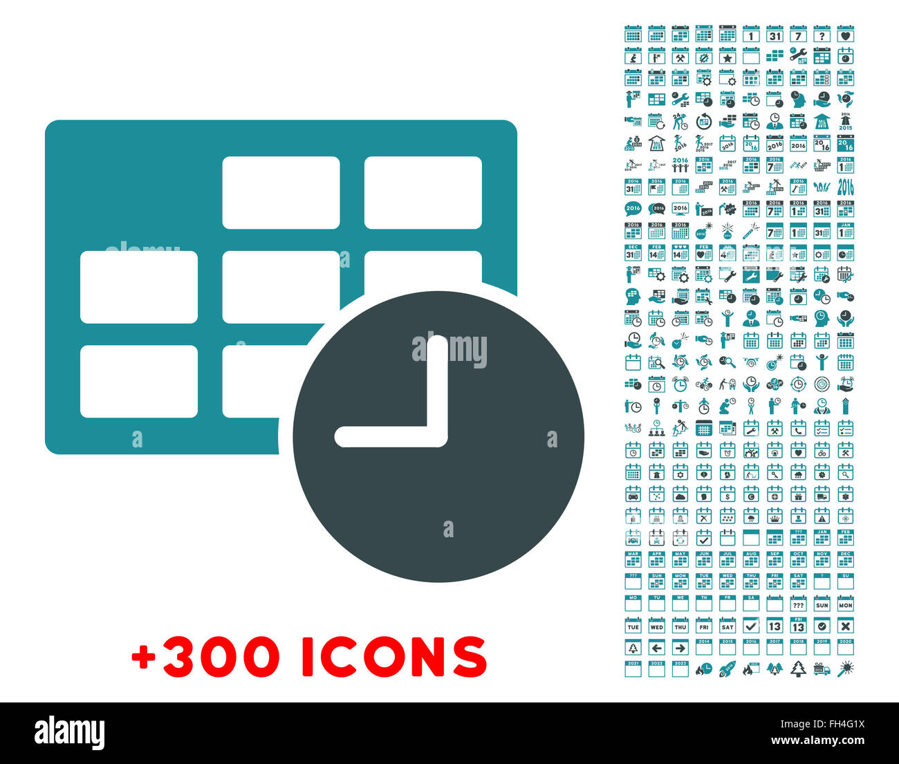 Date And Time Icon Stock Photo - Alamy