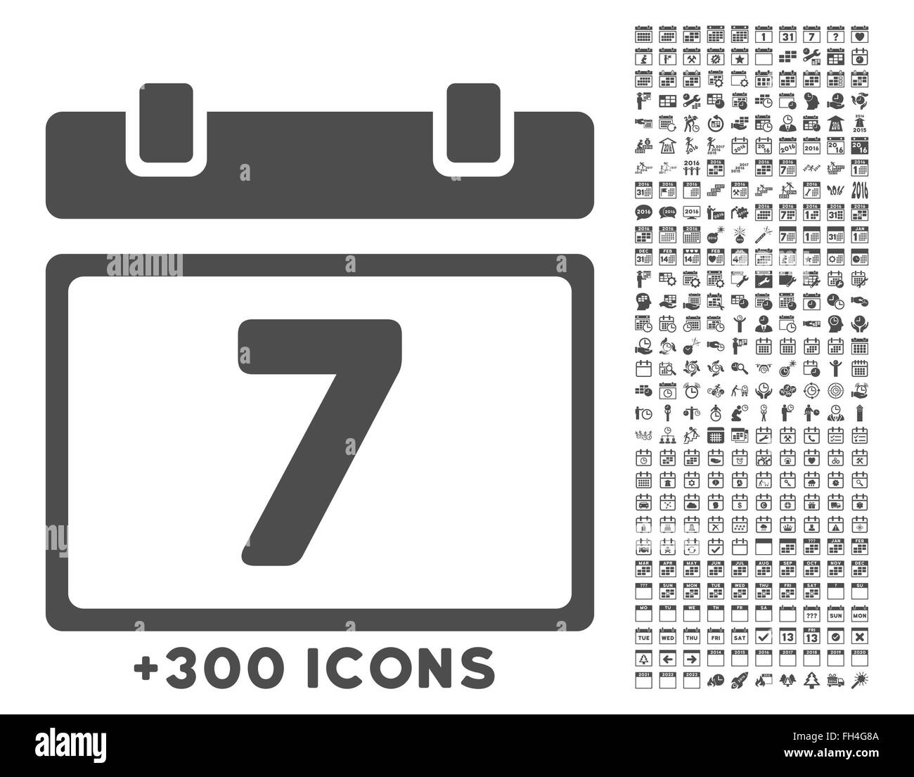 Week Flat Icon Stock Photo - Alamy