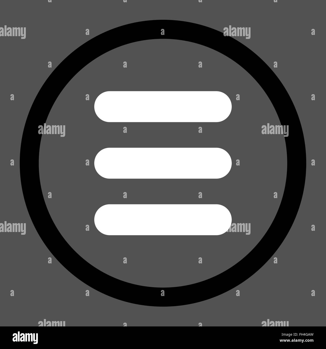Stack flat black and white colors rounded raster icon Stock Photo - Alamy