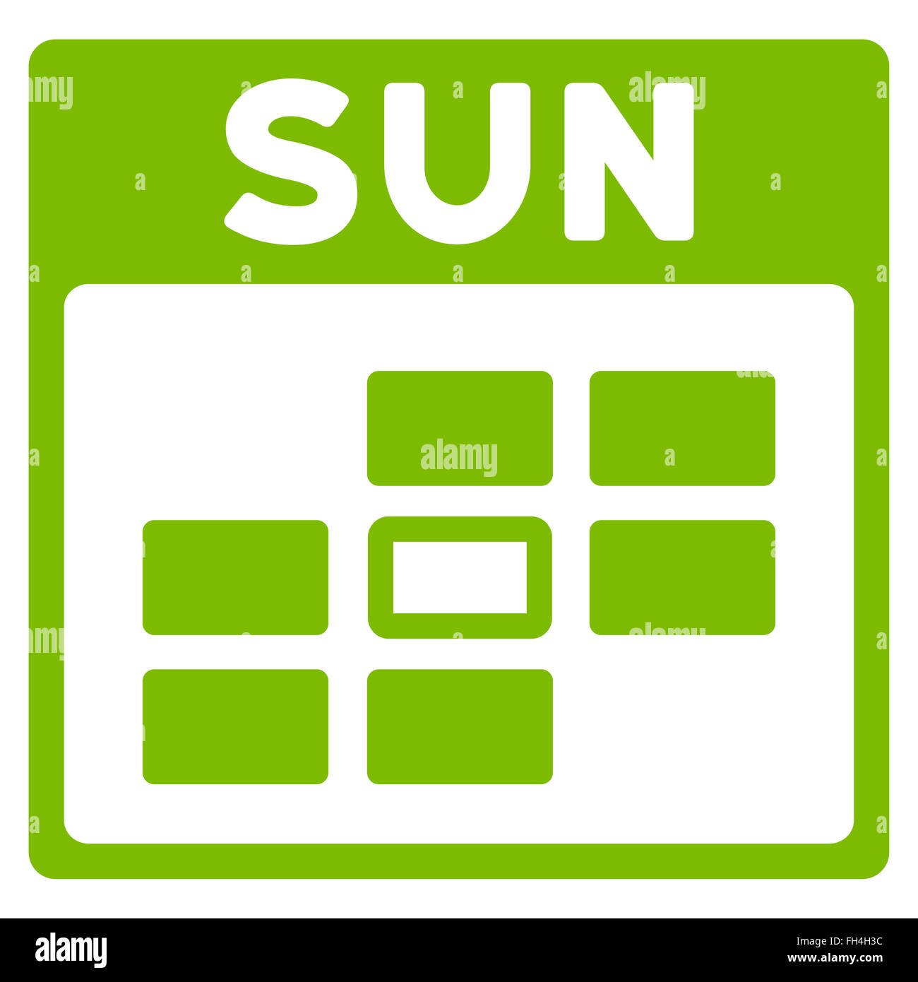 Sunday Flat Icon Stock Photo - Alamy