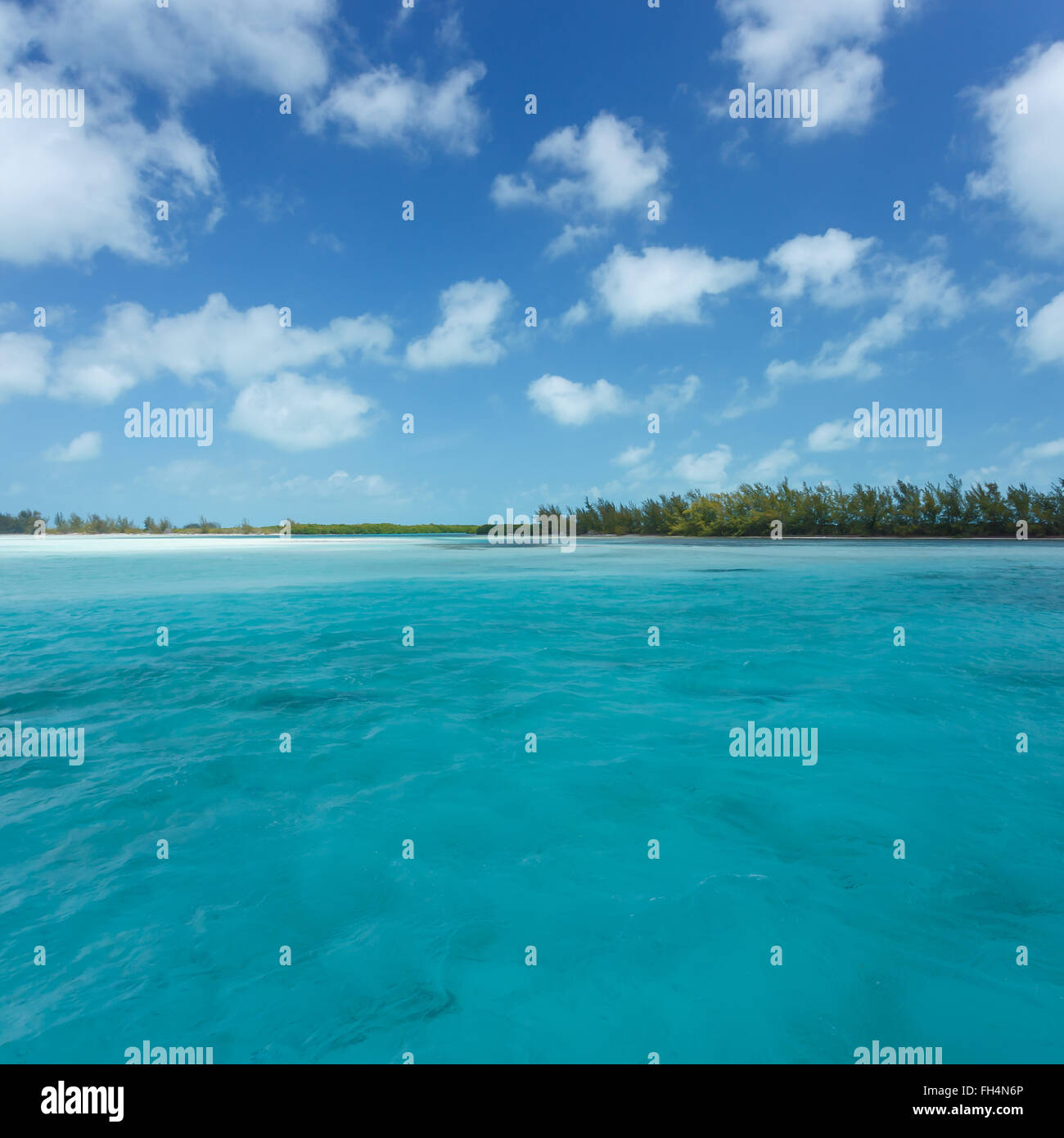 Caribbean sea and lonely island Stock Photo - Alamy
