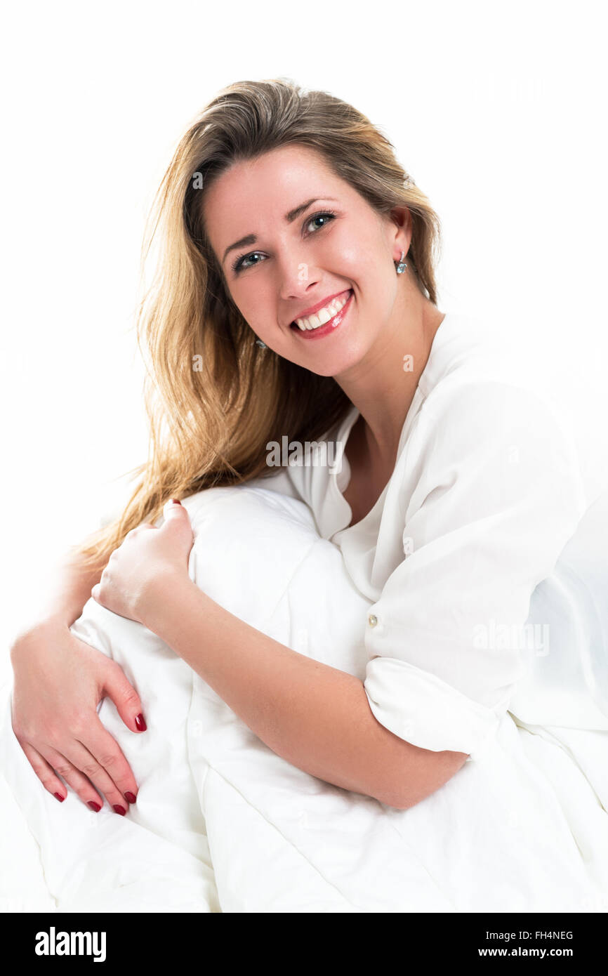 Portrait of a beautiful happy woman Stock Photo - Alamy