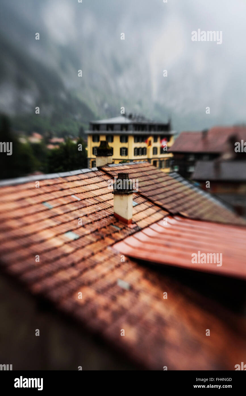 Rooftops in Switzerland Stock Photo - Alamy