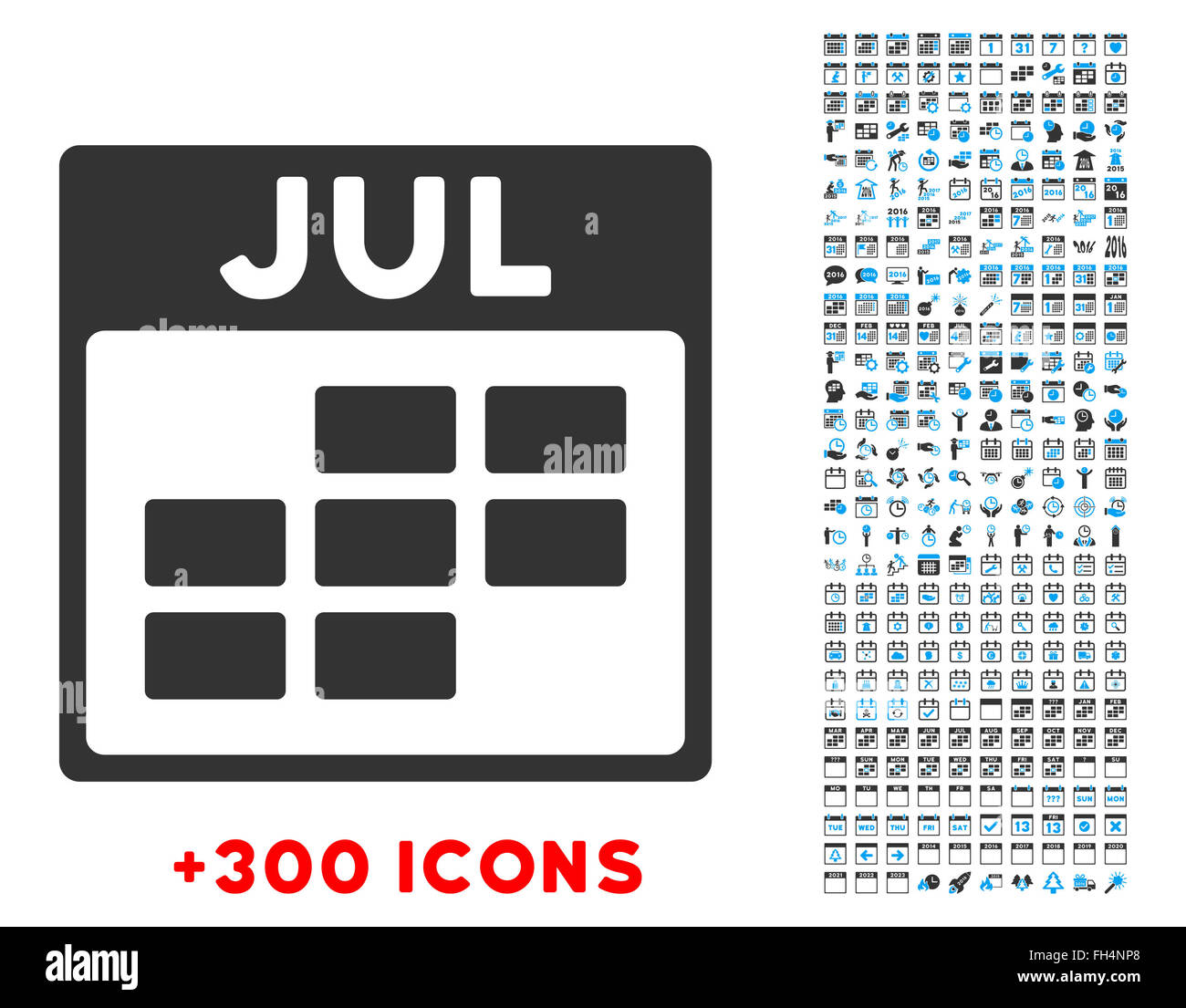 July Flat Icon Stock Photo - Alamy