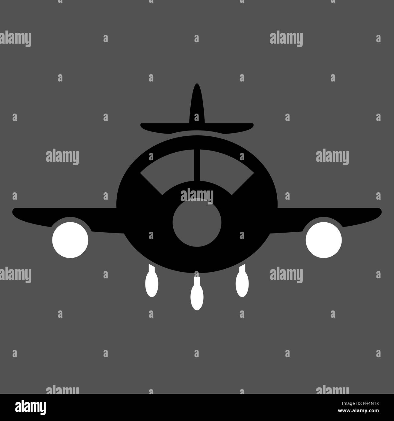 Aircraft Flat Icon Stock Photo - Alamy