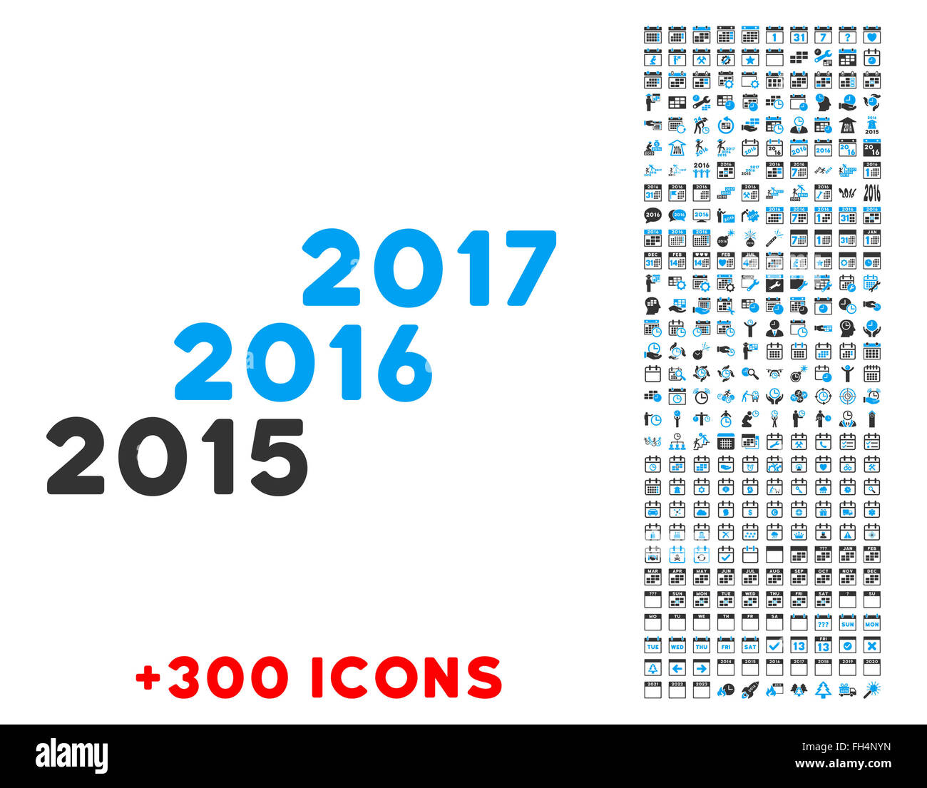 From 2016 To 2017 Years Icon Stock Photo - Alamy