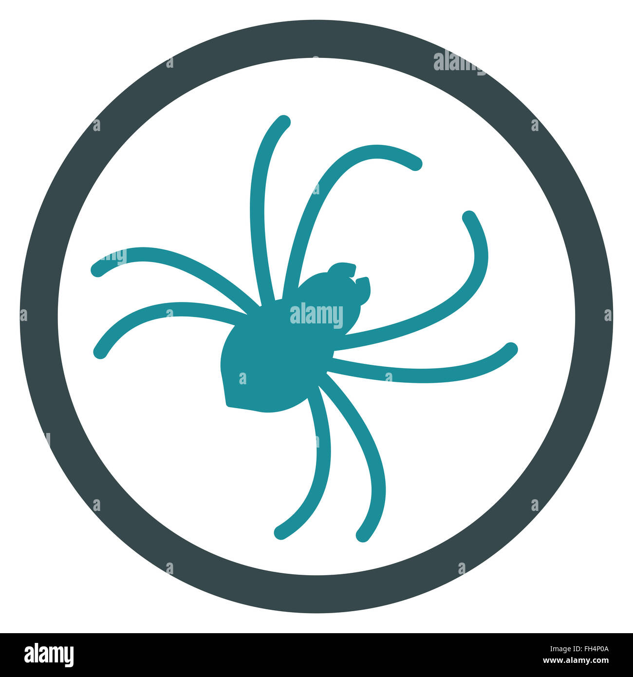 Spider Flat Icon Stock Photo - Alamy
