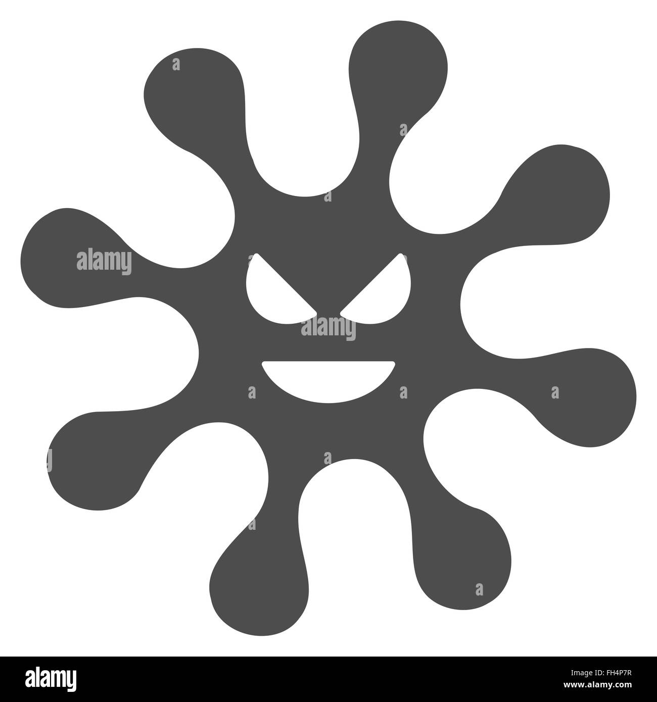 Evil Bacteria Icon Stock Photo - Alamy