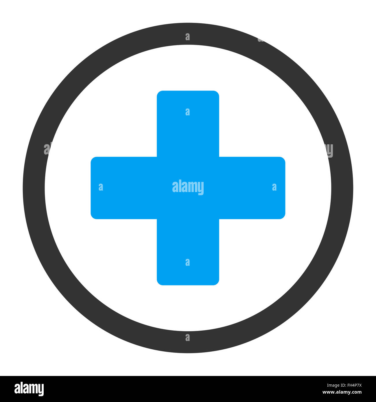 Plus flat blue and gray colors rounded vector icon Stock Photo - Alamy