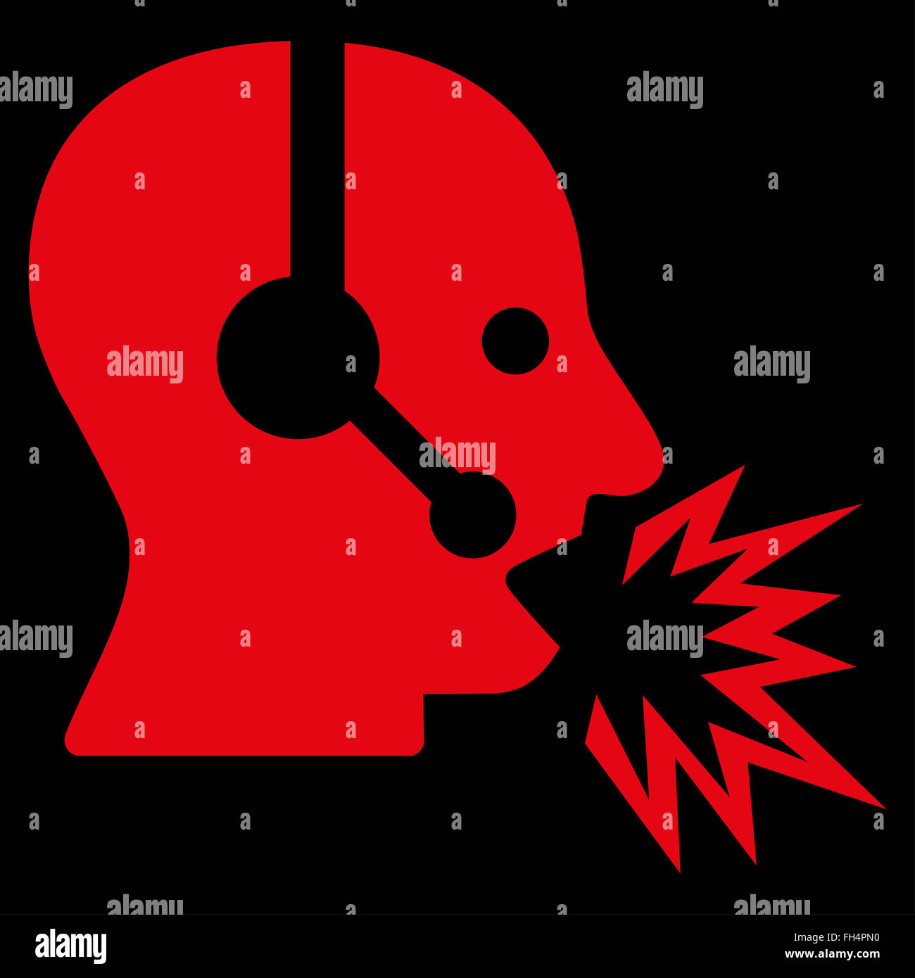 Operator Message Flat Icon Stock Photo - Alamy