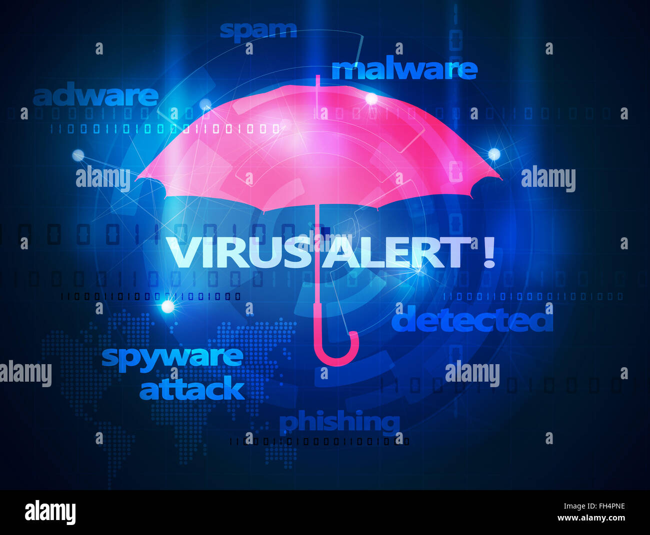 computer antivirus umbrella Stock Photo - Alamy