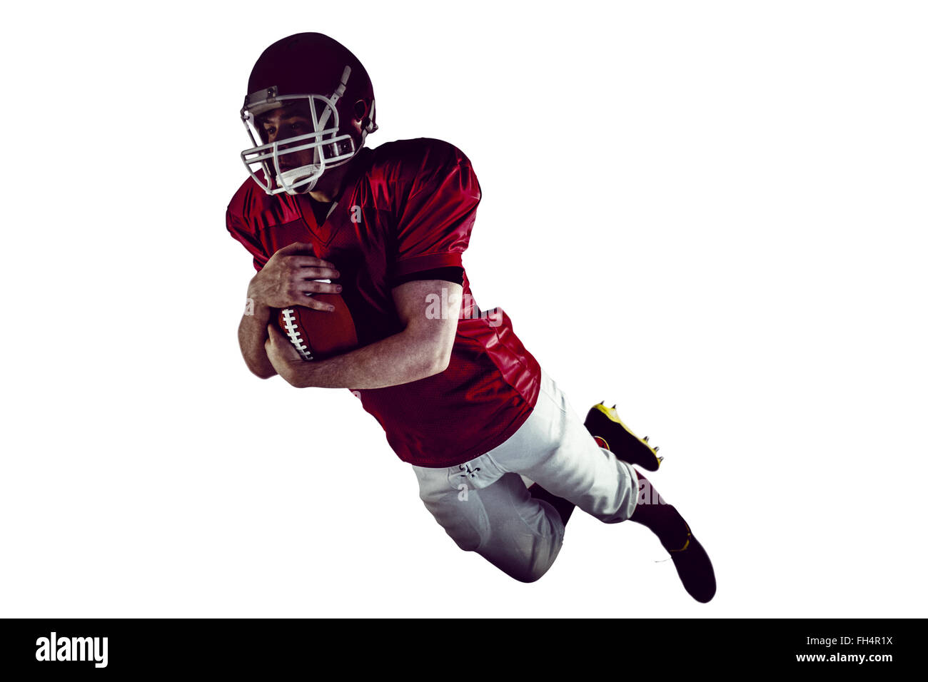 American football player scoring a touchdown Stock Photo - Alamy