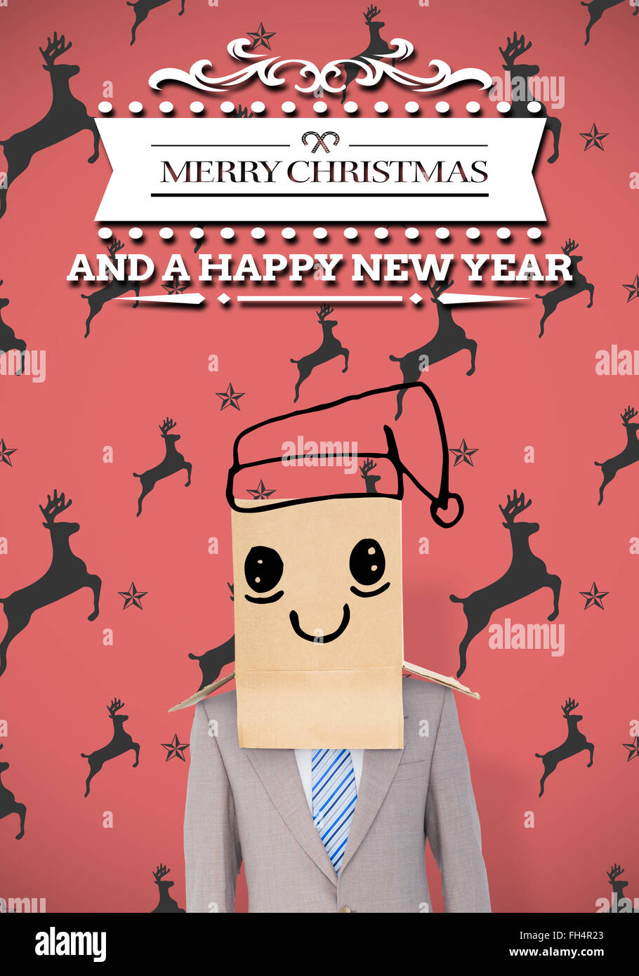 Happy smiling cartoon christmas reindeer hi-res stock photography and ...