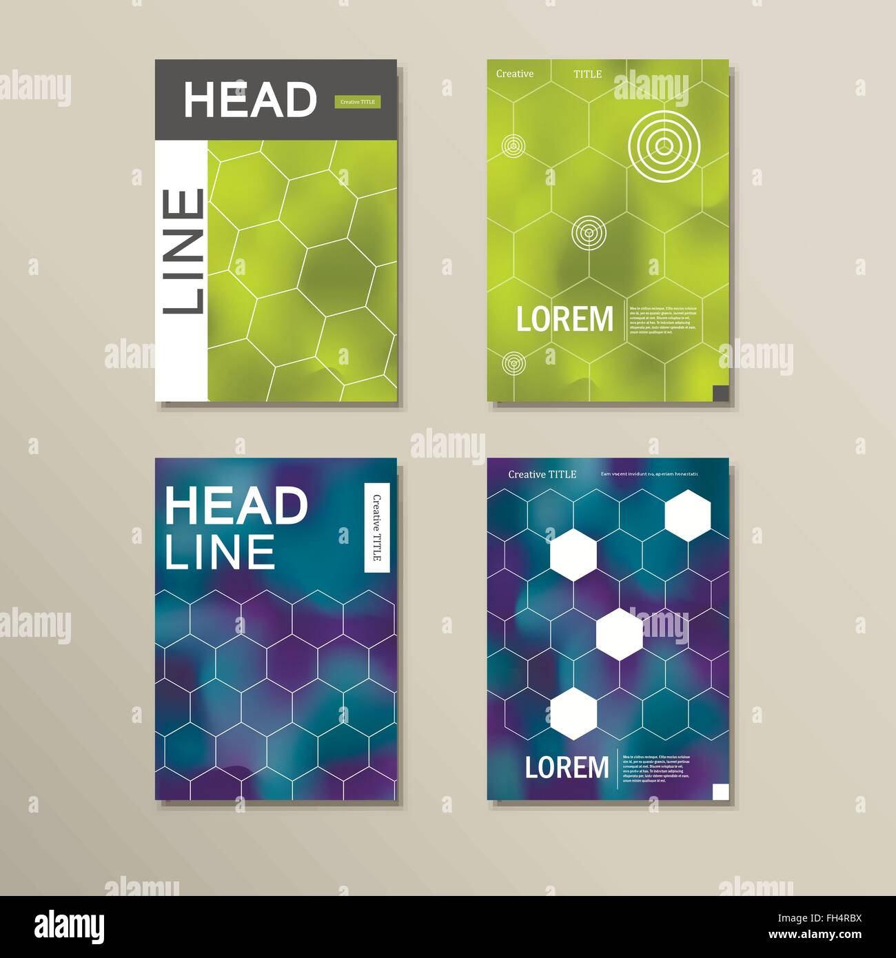 Geometric hexagon pattern design. Vector set Stock Vector Image & Art ...