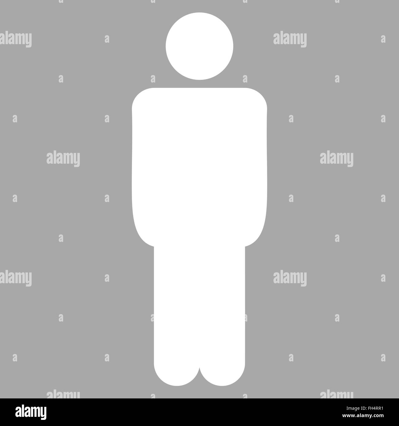 Man flat white color icon Stock Photo - Alamy