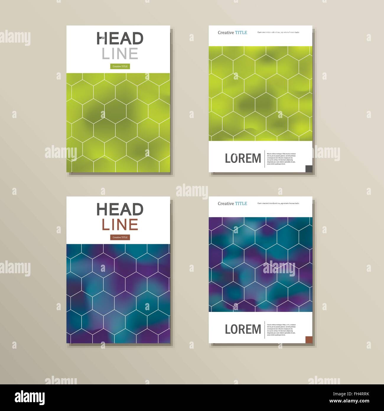 Geometric hexagon pattern design. Vector set Stock Vector Image & Art ...