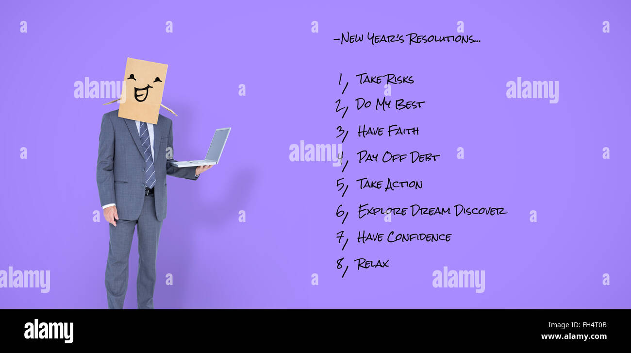 Composite image of anonymous businessman Stock Photo - Alamy