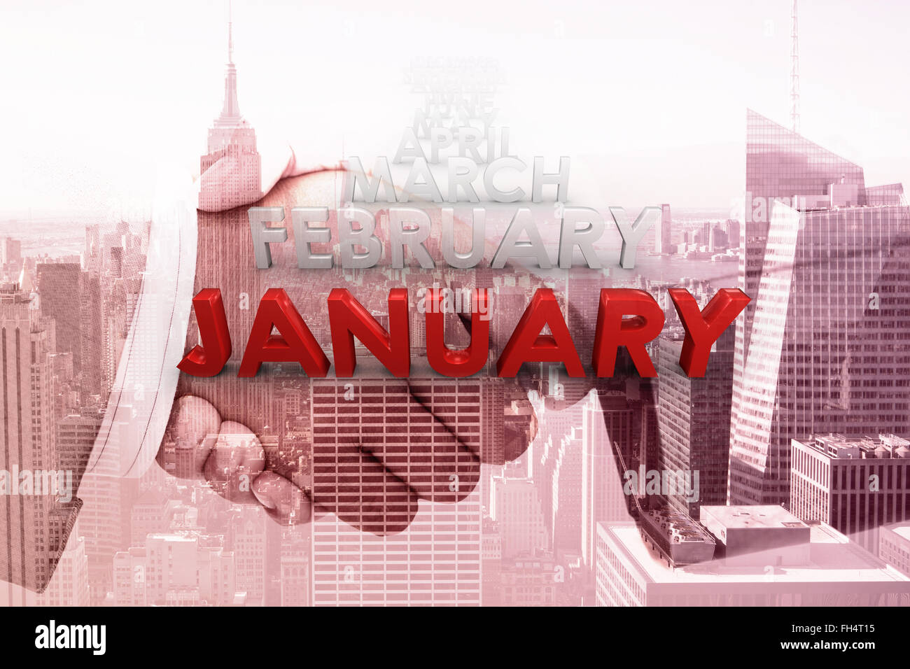 Composite image of list of months Stock Photo - Alamy