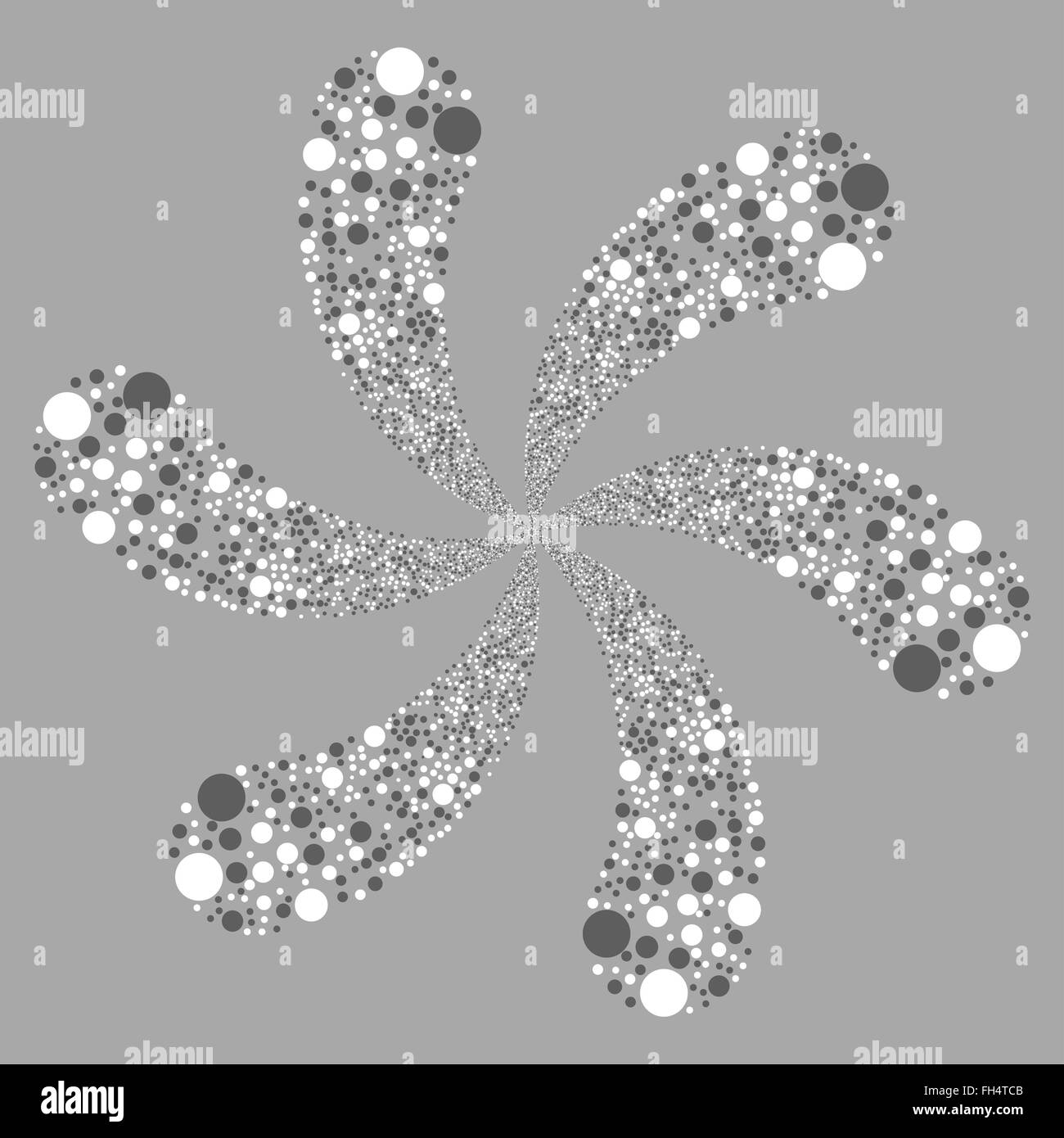 Bubble Fireworks Swirl With Six Petals Stock Photo - Alamy