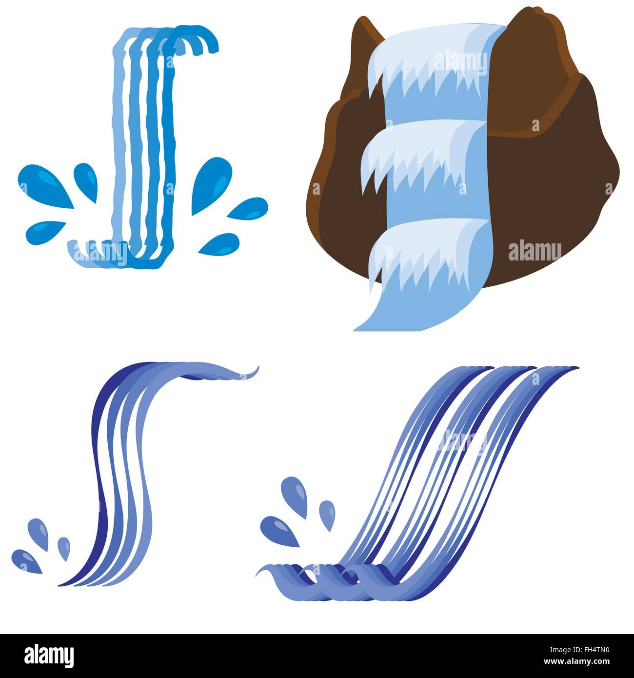 Set of Different Waterfalls Icons Stock Vector Image & Art - Alamy