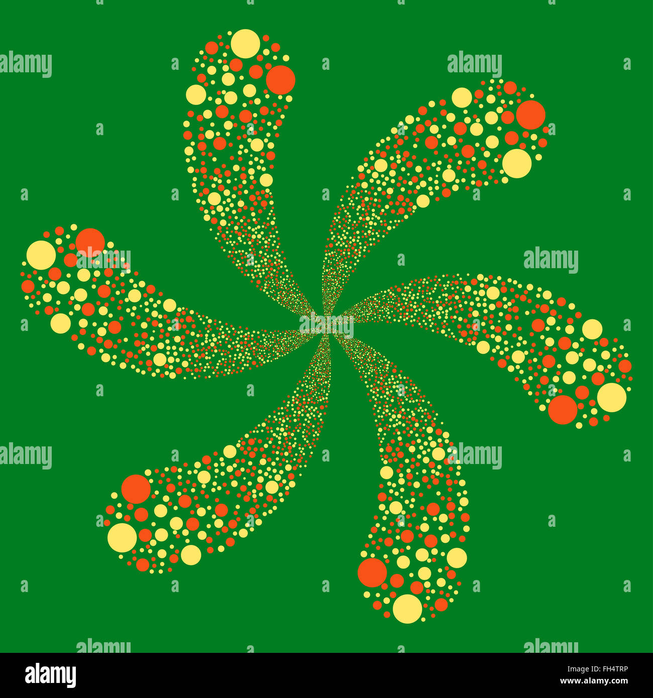 Bubble Fireworks Swirl With Six Petals Stock Photo - Alamy