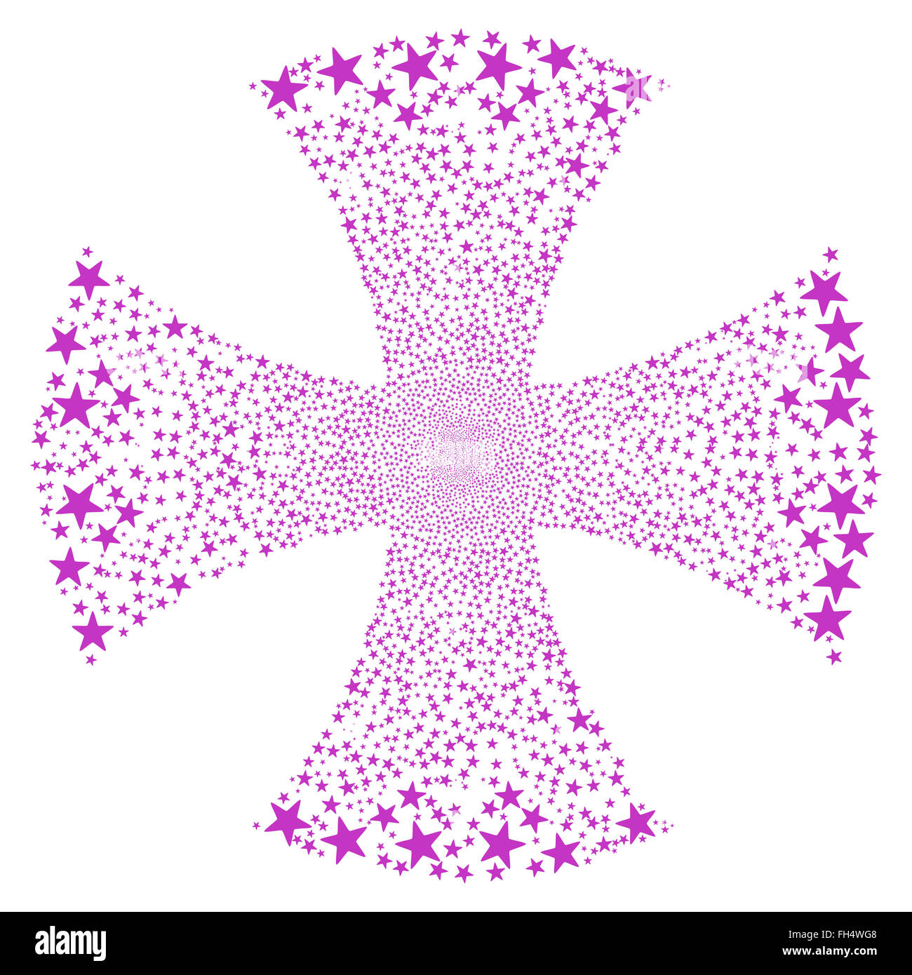 Sparkle Star Maltian Cross Stock Photo - Alamy