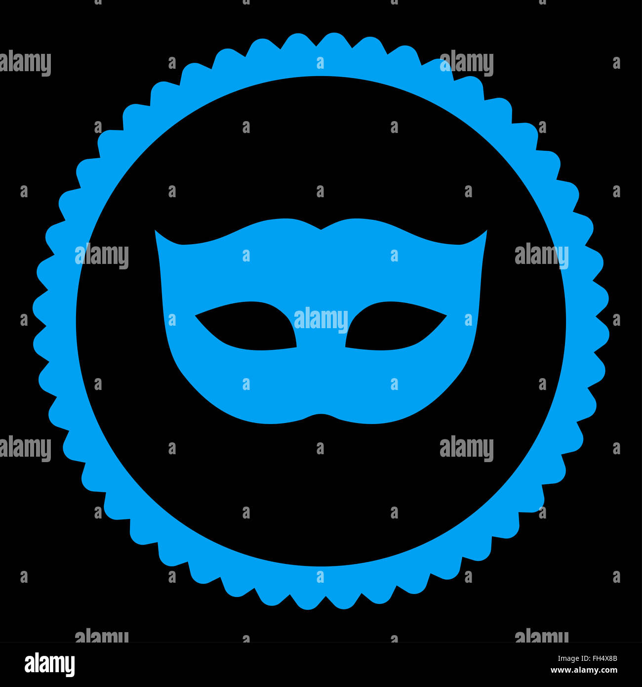 Privacy Mask flat blue color round stamp icon Stock Photo - Alamy