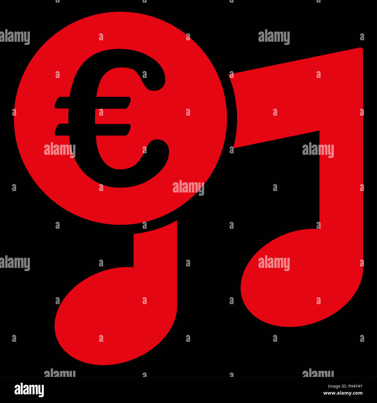 Euro Music Notes Icon Stock Photo - Alamy