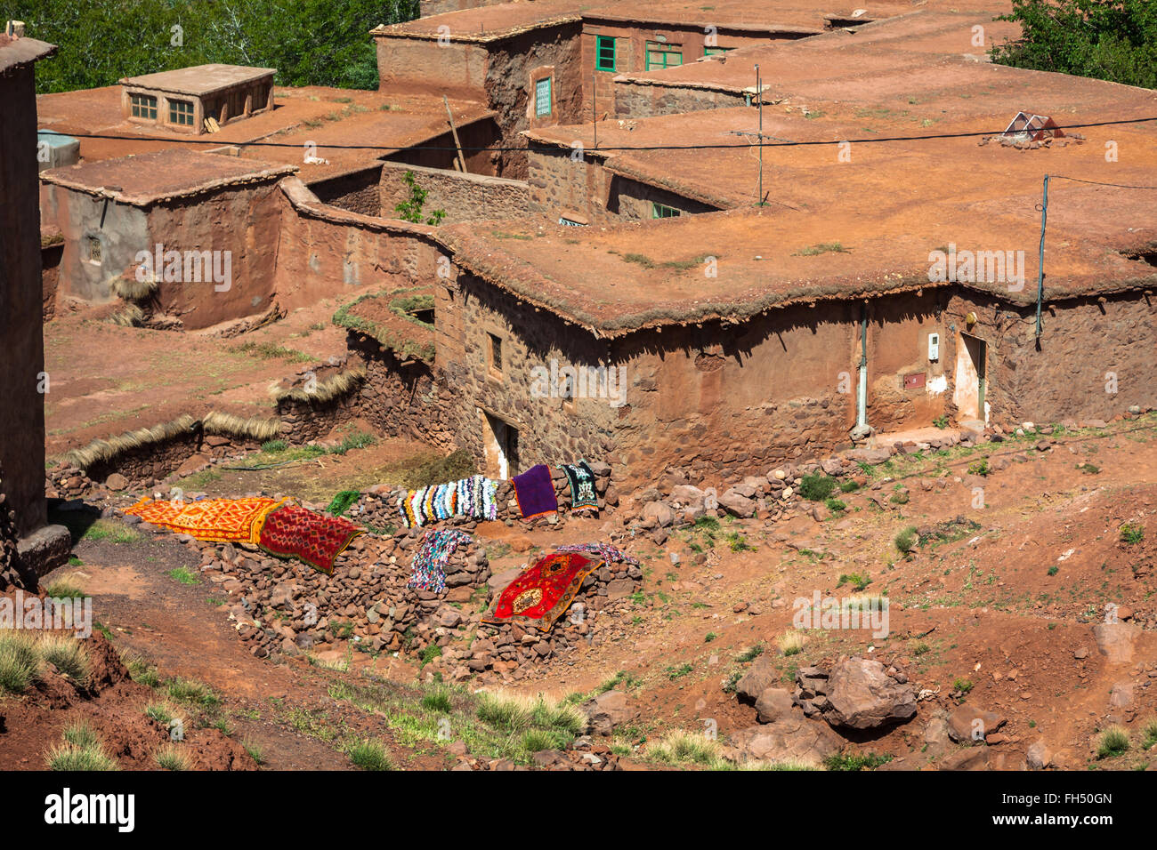 Berber village in Atlas mountains,Morocco Stock Photo - Alamy
