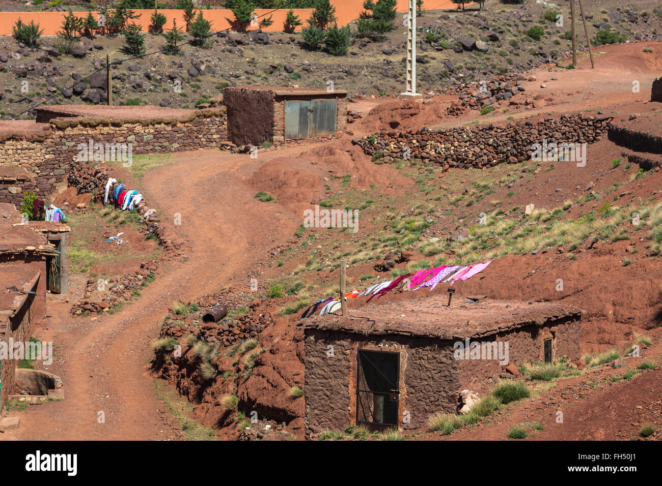 Berber village in Atlas mountains,Morocco Stock Photo - Alamy