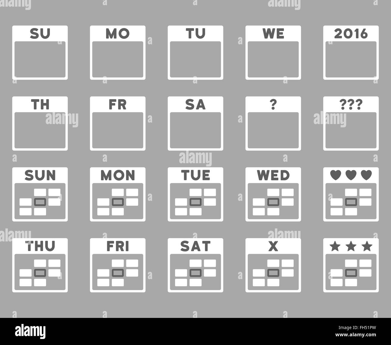 Calendar Days Icon Stock Photo - Alamy