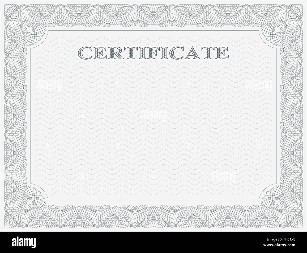 Horizontal certificate template Stock Photo - Alamy