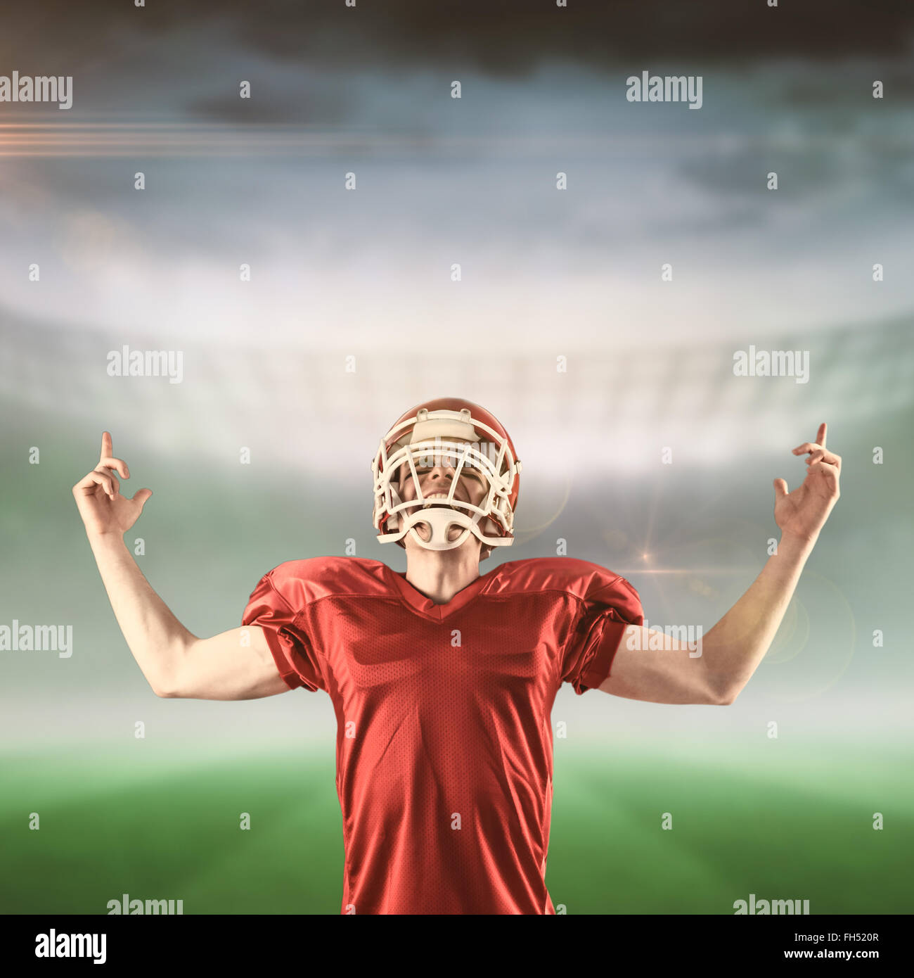 Football stadium fans wearing red hi-res stock photography and images ...