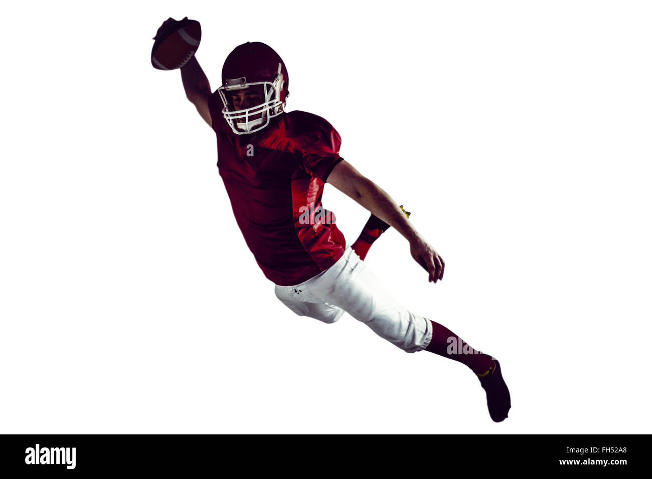 American football player scoring a touchdown Stock Photo - Alamy