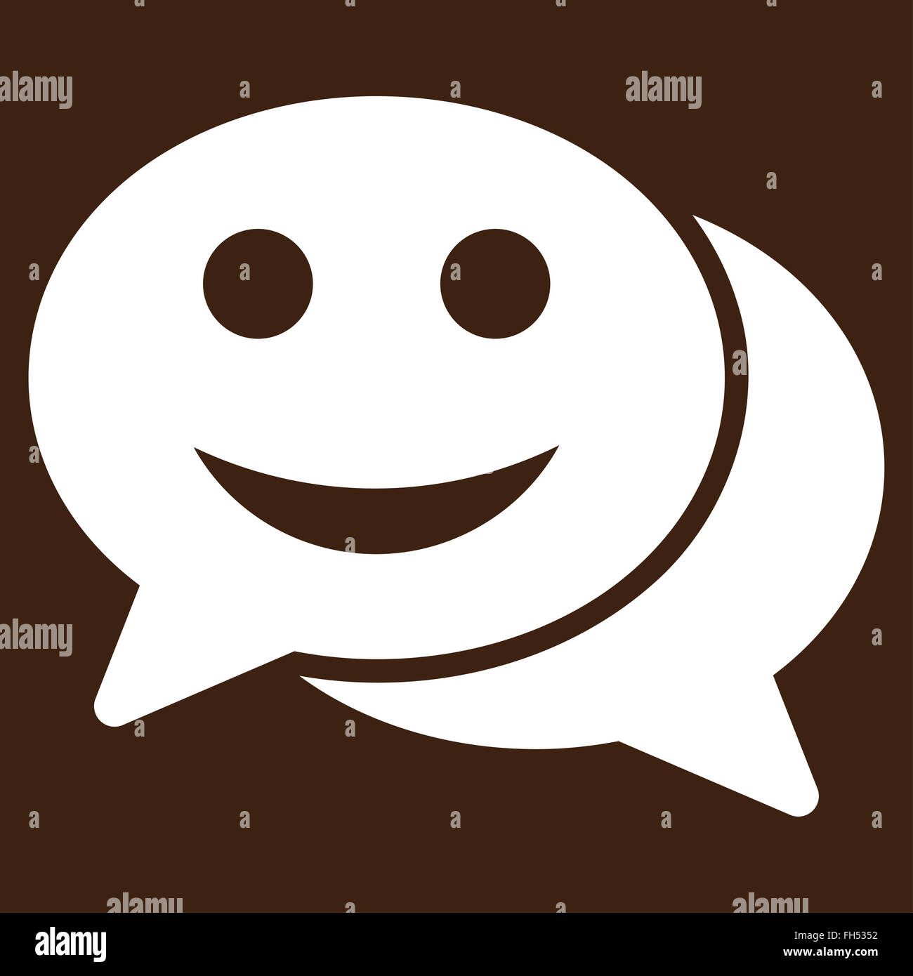 Happy Chat Vector Icon Stock Photo - Alamy
