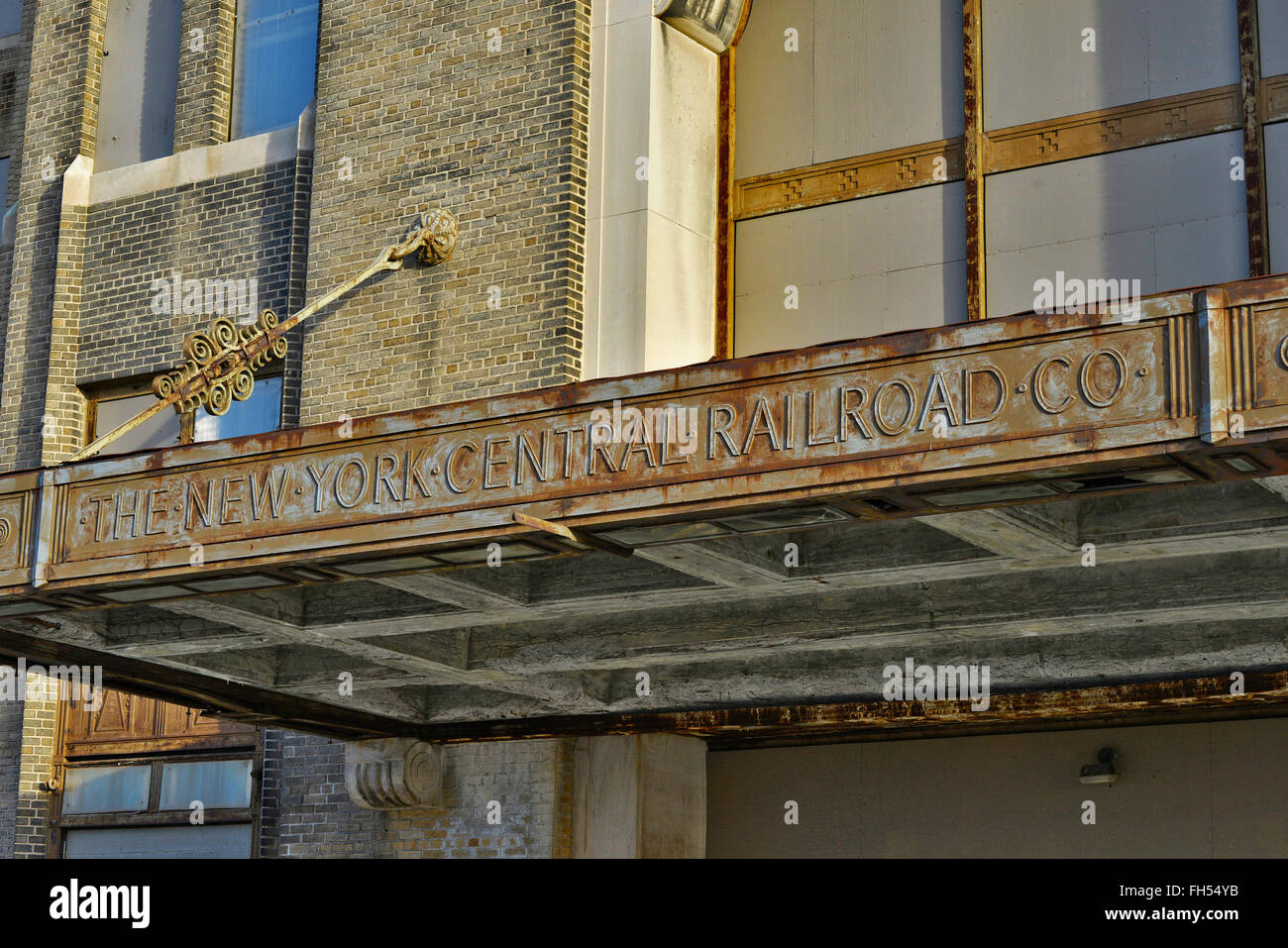 New York Central Railroad Co. Entrance at the old Train Terminal in ...